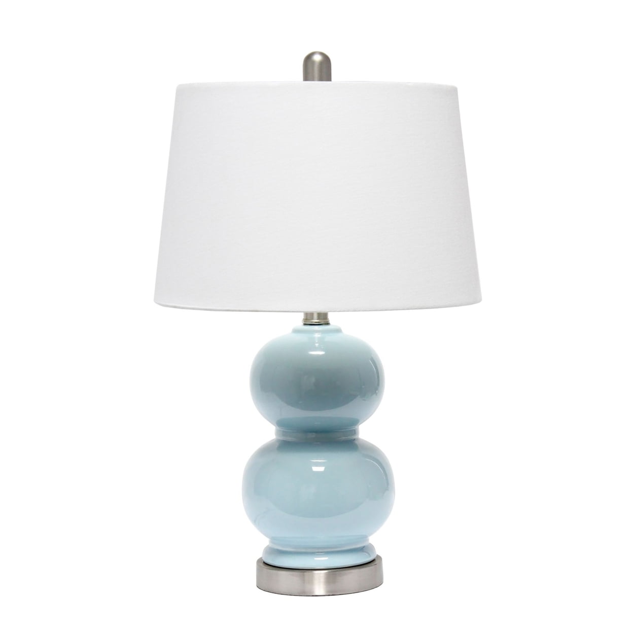 Elegant Designs Double Gourd Ceramic Lamp - Light Blue - Walmart.com