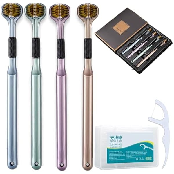 wonima02 Tri-Head Multi-Angle Cleaning Toothbrush, 3-Sided Toothbrush ...