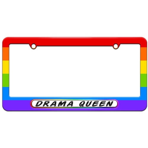 Drama Queen, Rainbows, Gay Lesbian License Plate Tag Frame, Multiple ...