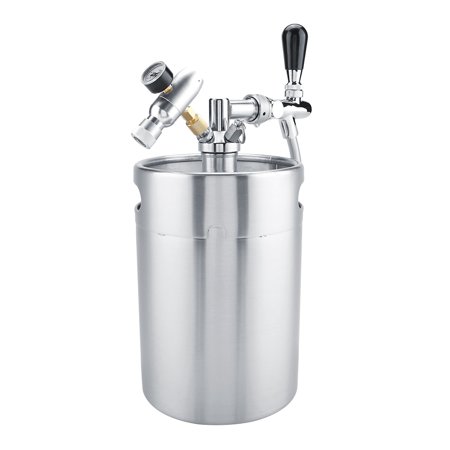 Beer Keg Dispenser,5L Mini Stainless Steel Beer Keg L Stainless Steel ...