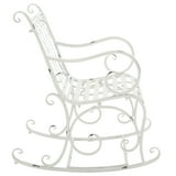 SAFAVIEH Medrano Outdoor Patio Rocking Chair, Antique White - Walmart.com