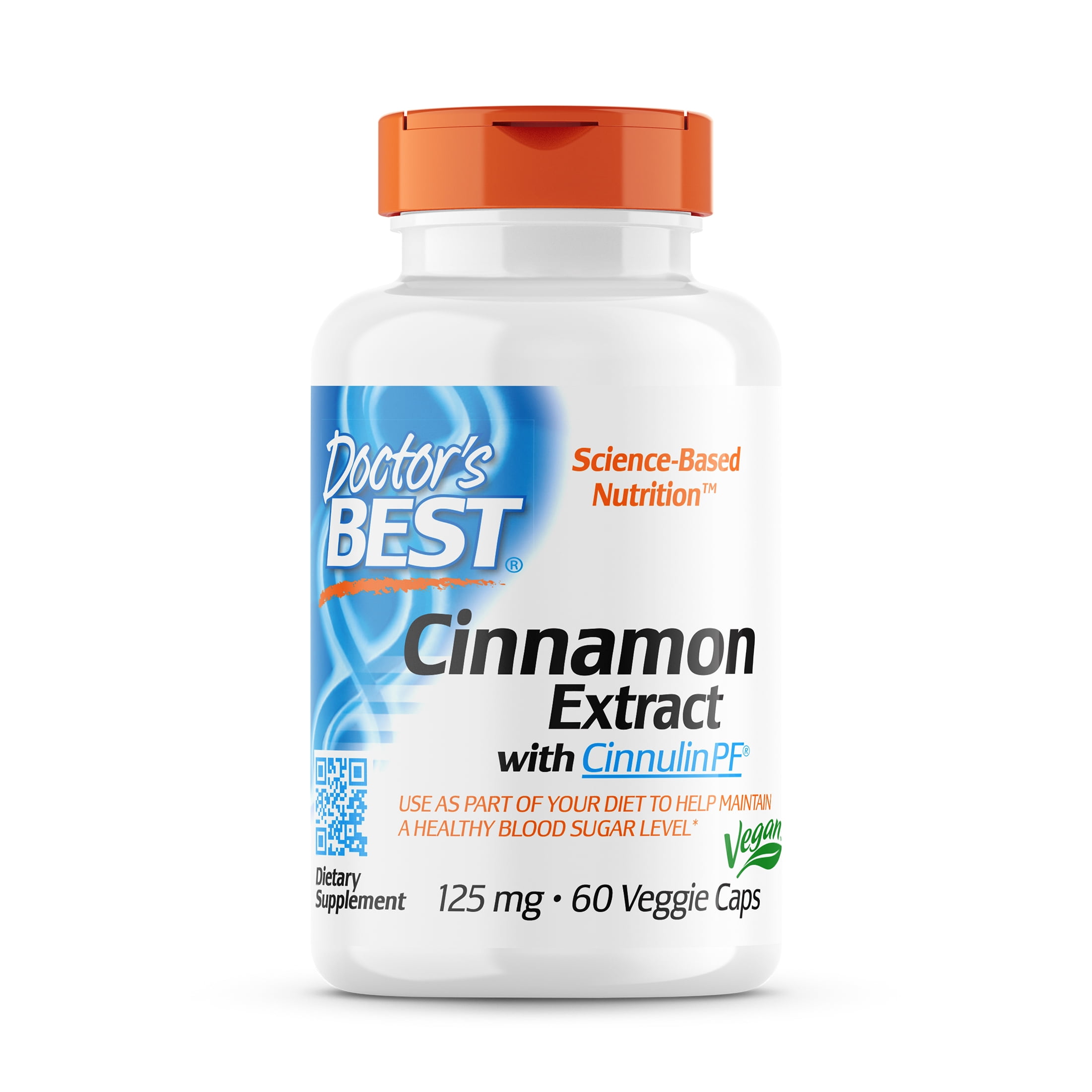 Doctor's Best Cinnamon Extract Cinnulin PF, Non-GMO, Vegan, Gluten Free ...