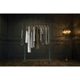 Simple Houseware Indoor Heavy Duty Apparel Clothing Garment Rack, Black ...