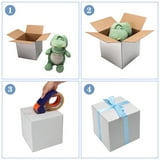 MEBRUDY 7x7x7 Shipping Boxes Set of 25, Small White Cardboard Mailer ...