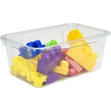 Storex Plastic Cubby Bin, Kids' Craft and Supply Storage, Clear, 5-Pack ...