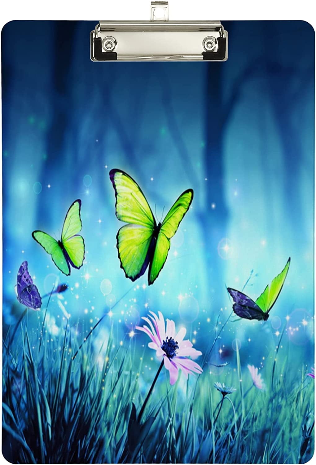 FMSHPON Beautiful Magic Forest Butterfly Flowers Clipboard Hardboard ...