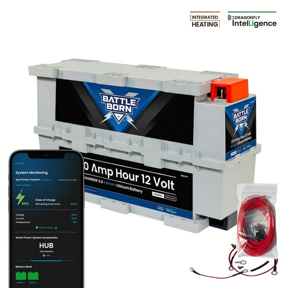 Battle Born BBGC2IH 100Ah 12V GC2 Smart Heated LiFePO4 Battery with ...