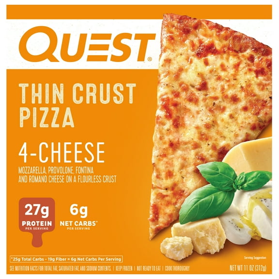 Quest Thin Crust Pizza, Pepperoni, High Protein 11.4oz (Frozen Pizza ...