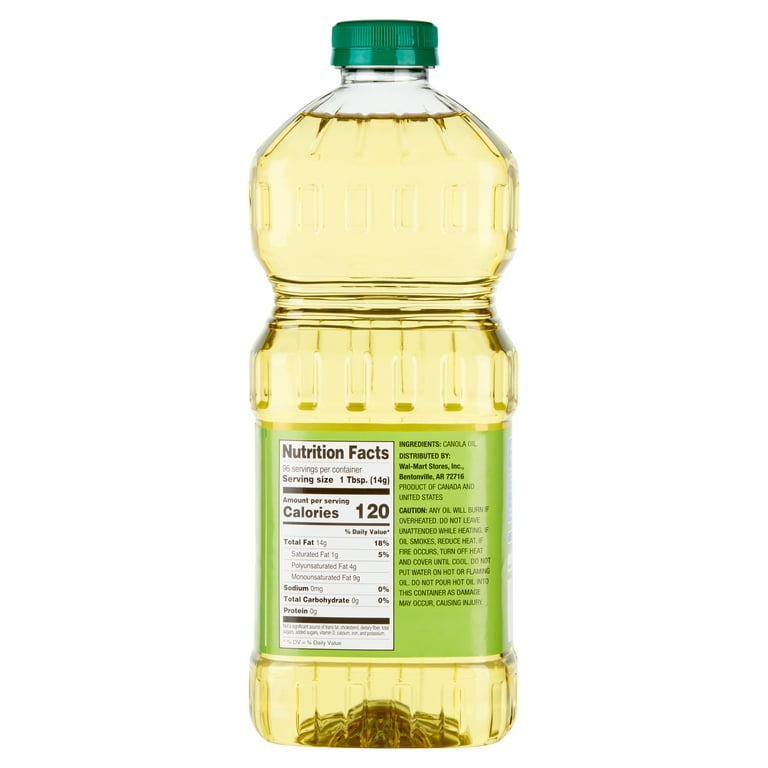 Great Value Canola Oil Nutrition Facts