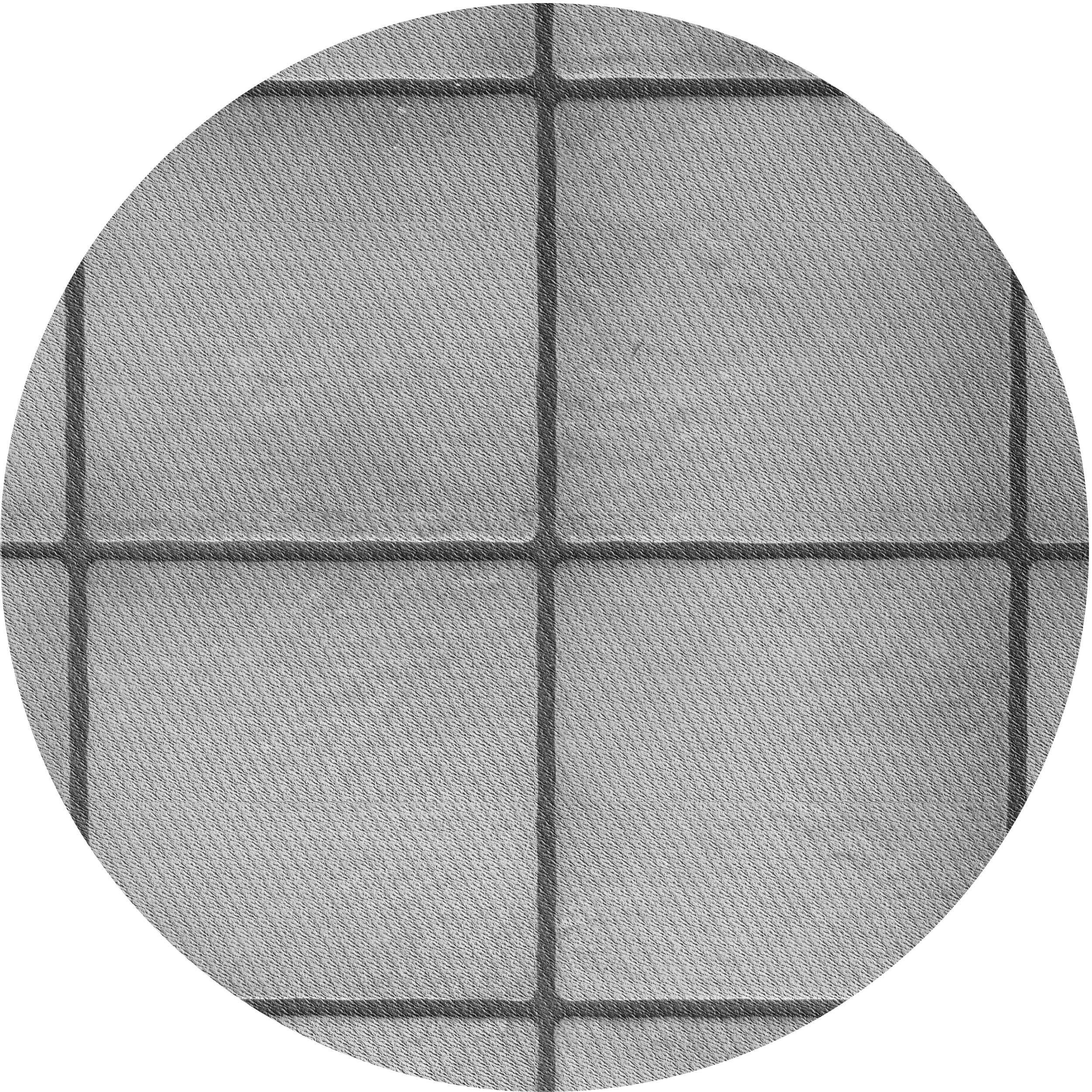 Ahgly Company Indoor Round Patterned Gray Cloud Gray Area Rugs 4