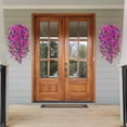 Artificial Hanging Petunias with Long Vine Morning Glory and Eucalyptus ...