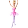 Mattel Barbie Ballerina Doll, Blonde with Purple Extendable Tutu ...