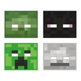 Minecraft Paper Party Masks 8ct Featuring Mob Designs for Kids Birthday ...