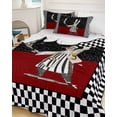 Abstract 3 Pieces Quilt Set, 1 Quilt with 2 Shams, Cartoon Style Chef ...