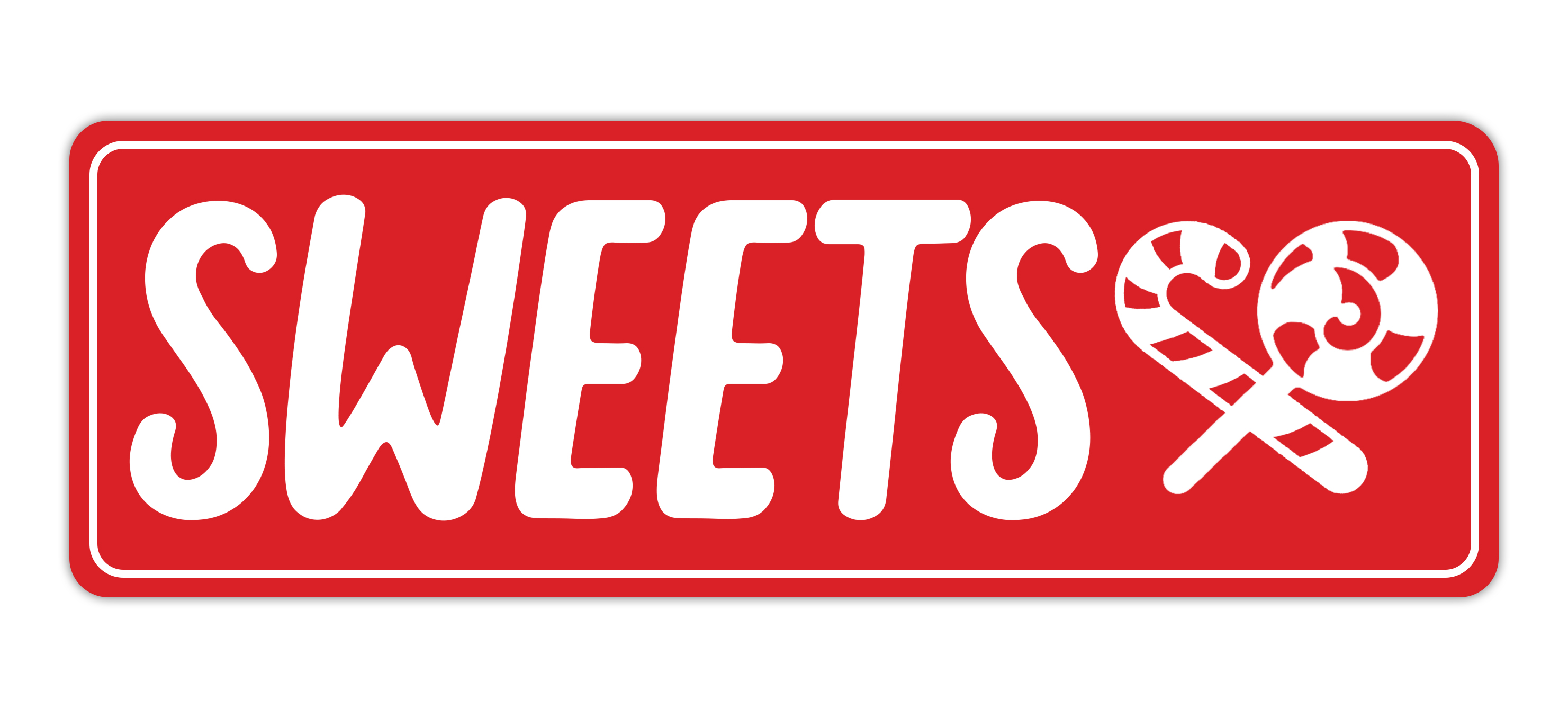 Signs ByLITA Standard Sweets Sign (Red) - Small - Walmart.com