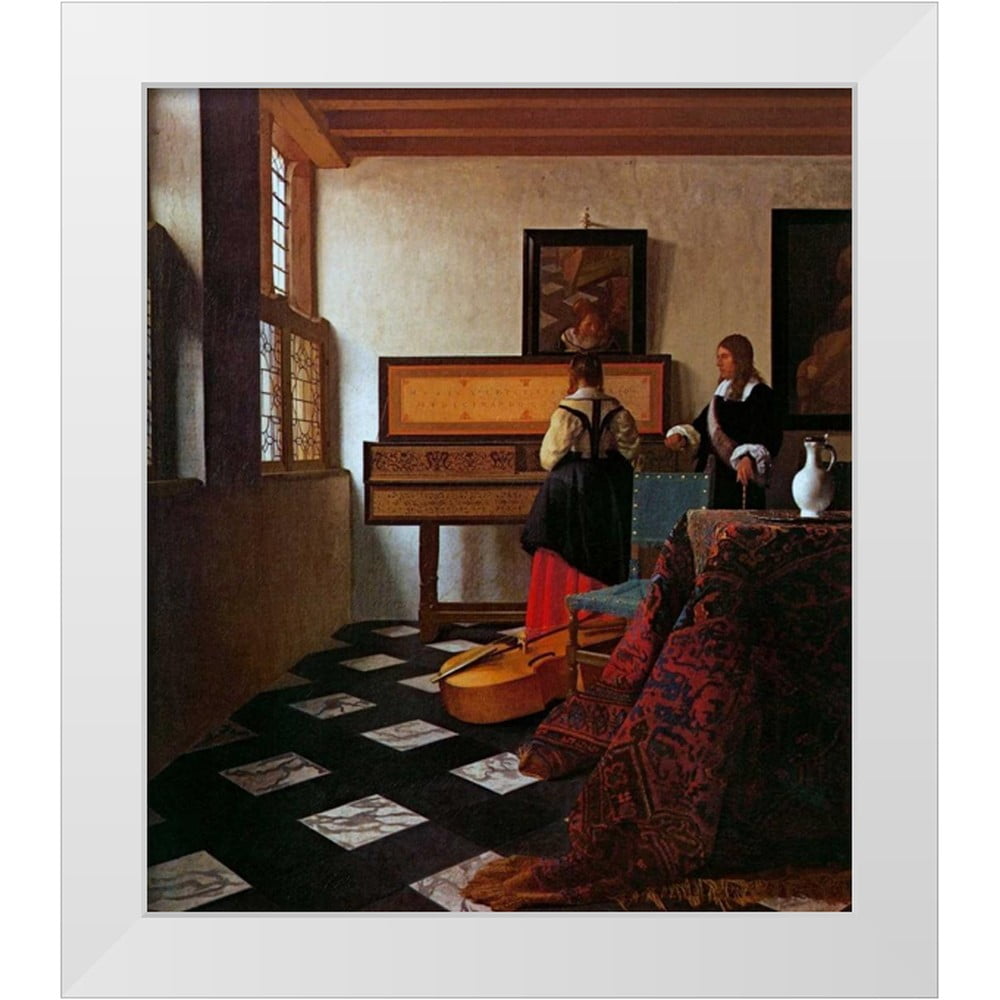 Vermeer, Johannes 12x13 White Modern Wood Framed Museum Art Print ...