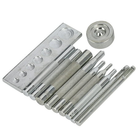 Punch , Metal Handle Snap Fastener Rivet Setter Leather DIY Installation Tool For Punch Hole And ...