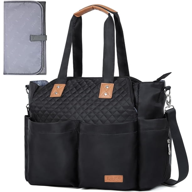 Mom Baby Diaper Satchel Bag with Insulated Pockets & Changing Pad ...