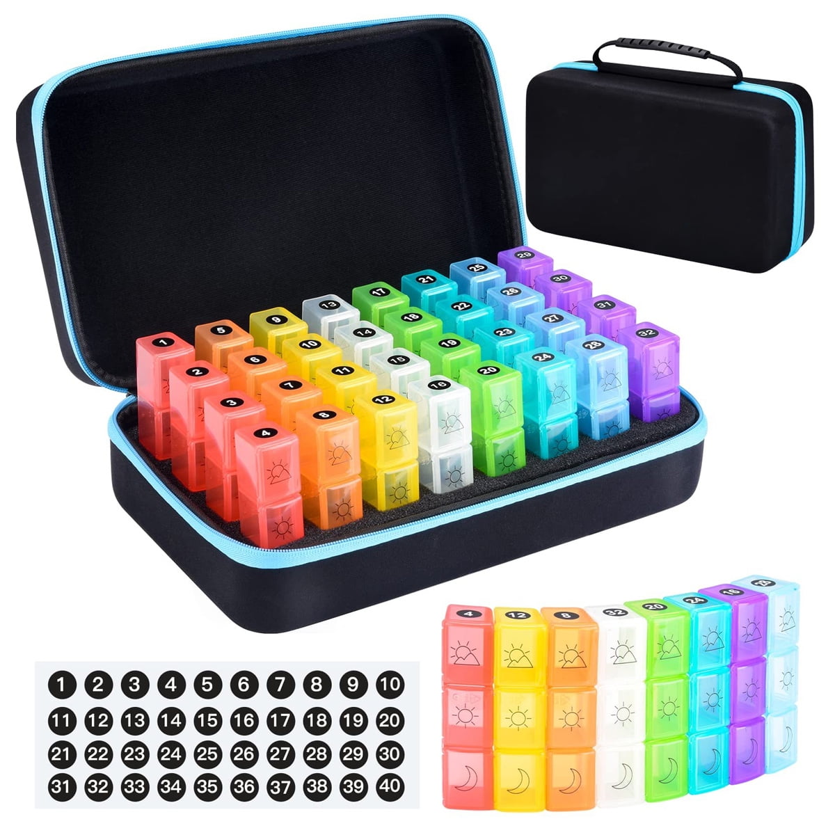 Click here for Dutchman 32 Compartments Monthly Pill Organizer Wi... prices