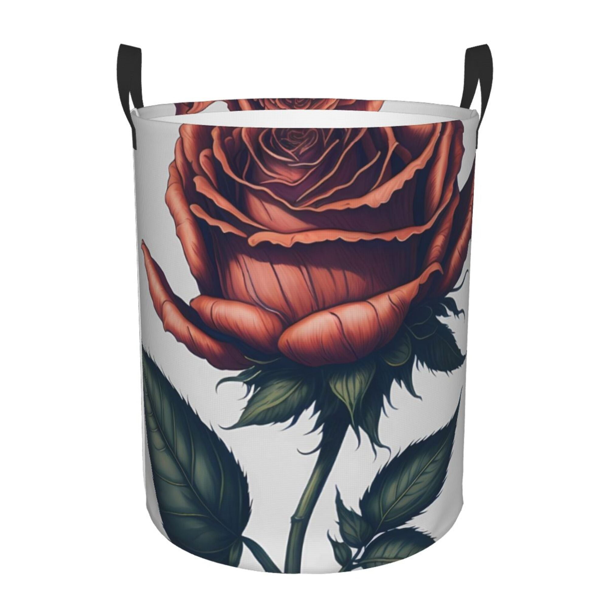 ZICANCN Laundry Basket Organizer, Flower Red Rose Collapsible Hamper ...