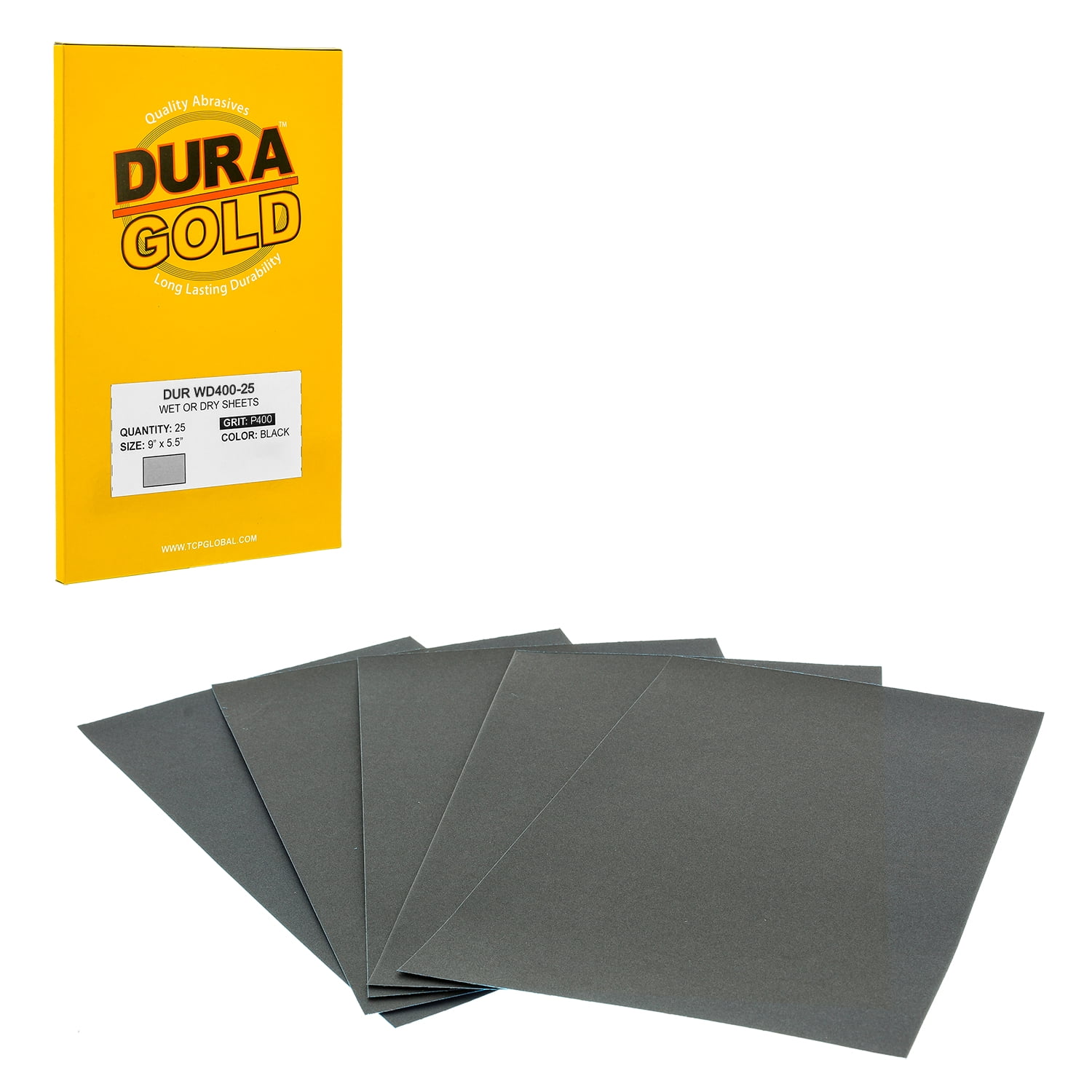 Wet Or Dry 400 Grit Professional Cut To 5 1 2 X 9 Sheets Color