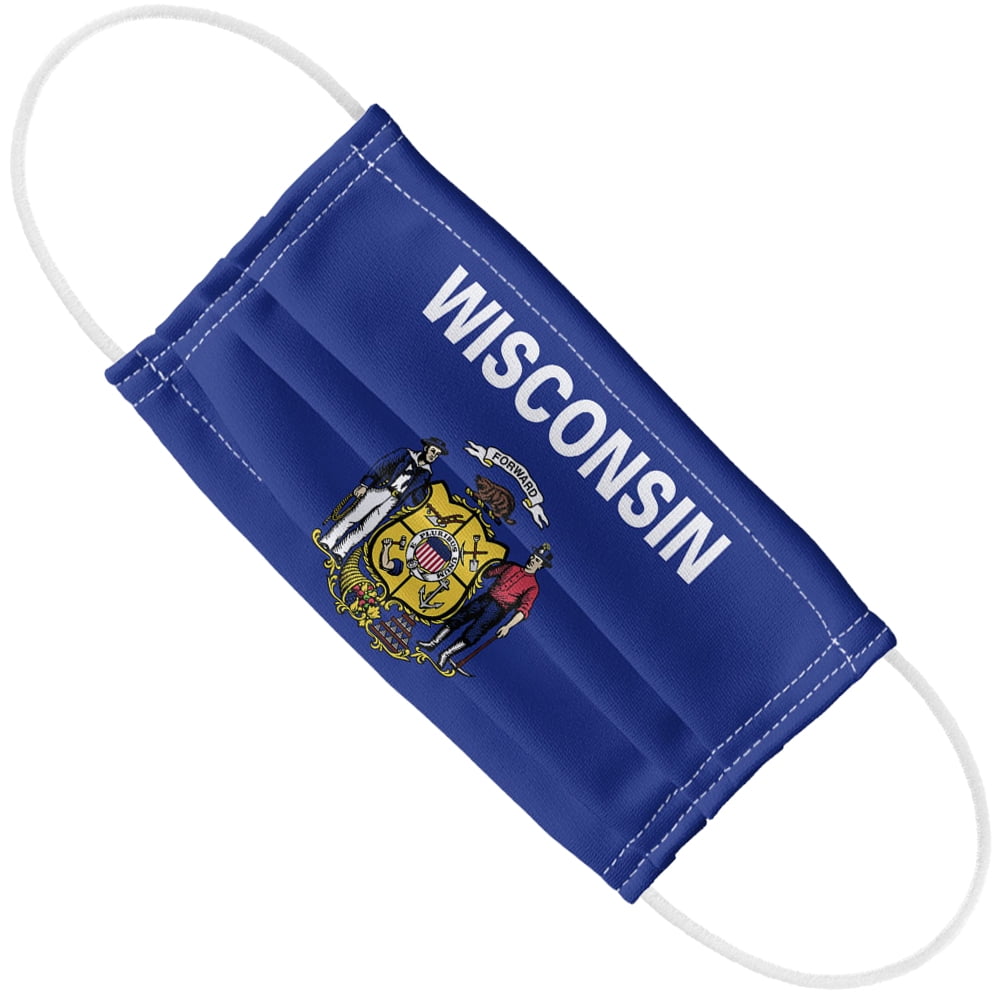 Wisconsin Flag 1-Ply Reusable Face Mask Covering, Unisex - Walmart.com