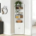 AFO 71" Tall Corner Storage Cabinet with 2 Doors, 5-Tier Metal Cabinet ...