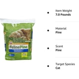 Feline Pine Original Cat Litter, 7-Pound Bags, Natural Pine Pellets ...