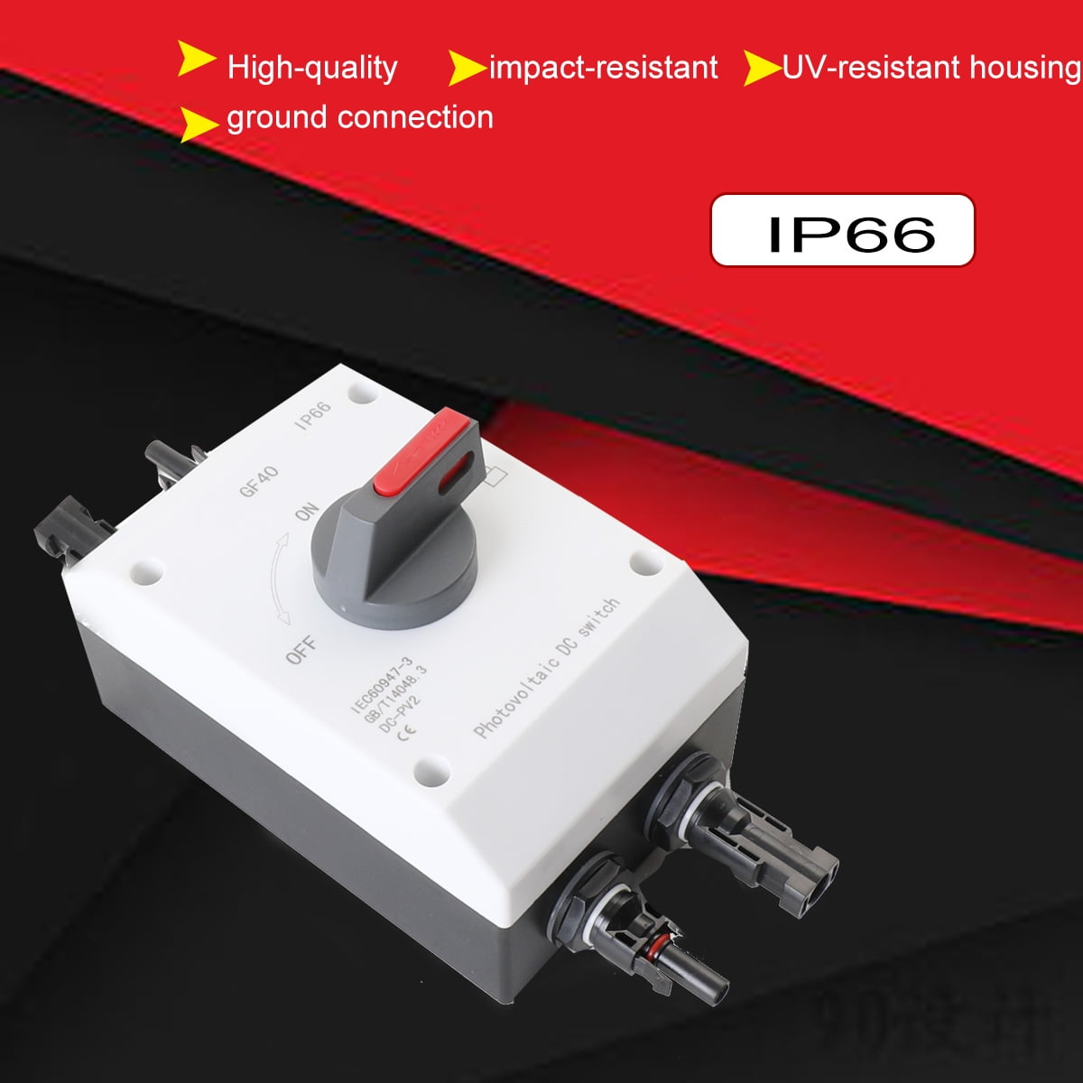 ECUTEE IP66 PV Isolator Switch Disconnect Circuit Breaker for Solar ...