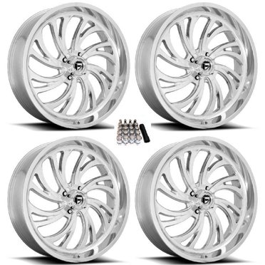 Fuel Kompressor Polished 22" Wheels 40" BKT AT 171 Tires Polaris RZR XP ...