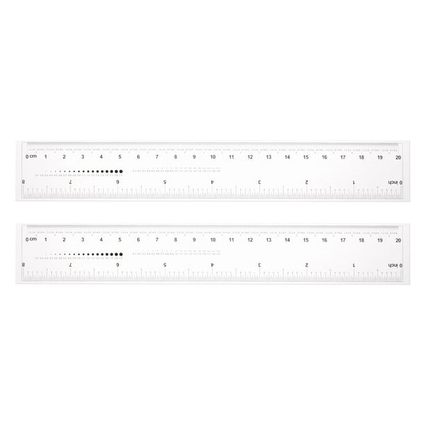 2uds Película Flexible Regla 8 Pulgadas 0,1mm Escala PET Plástico ...