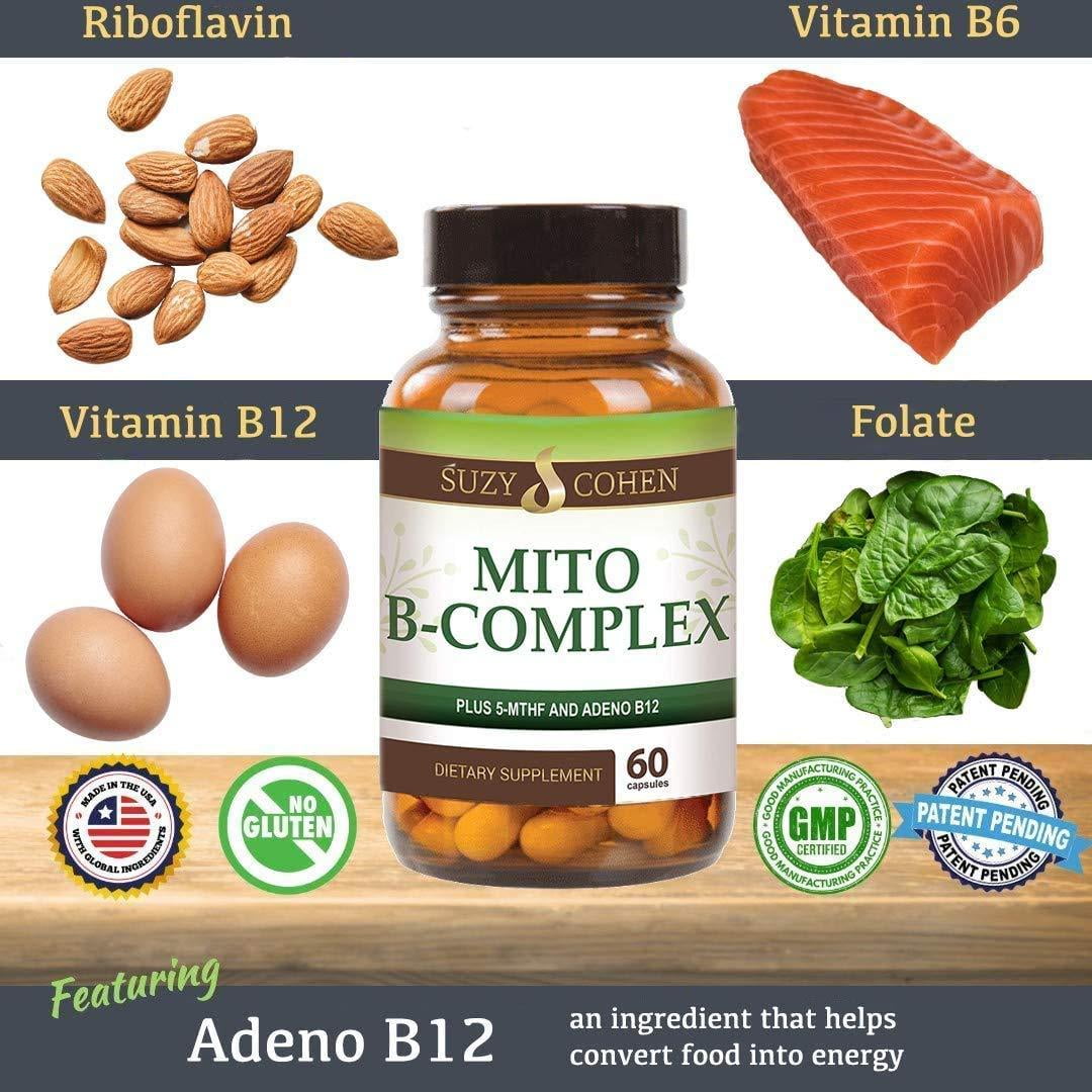 Buy Mito B Complex - Vegan Mito B Complex with 5-MTHF and Adeno B12 - 60 Servings - by Suzy ...