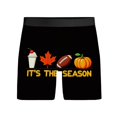 Men's Boxer Briefs with Fun Seasonal : Milkshake Leaf Football ...