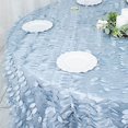 BalsaCircle 132" Dusty Blue Leaf Petals Taffeta Round Tablecloth ...