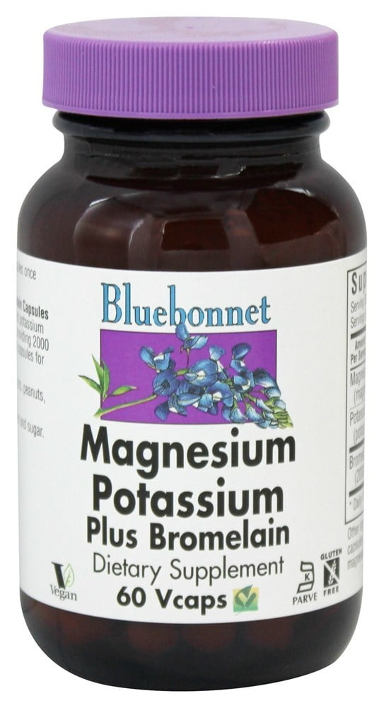 Bluebonnet Nutrition - Magnesium Potassium Plus Bromelain - 60 ...