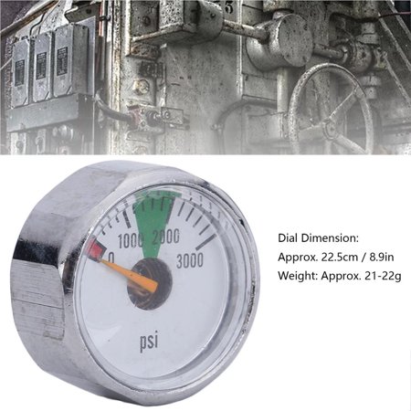 1/8NPT Micro Mini Gauge Manometer 5000psi for 5000psi Paintball PCP Air ...