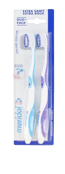 Meridol Parodont Two Pack Extra Soft Toothbrushes - Walmart.com
