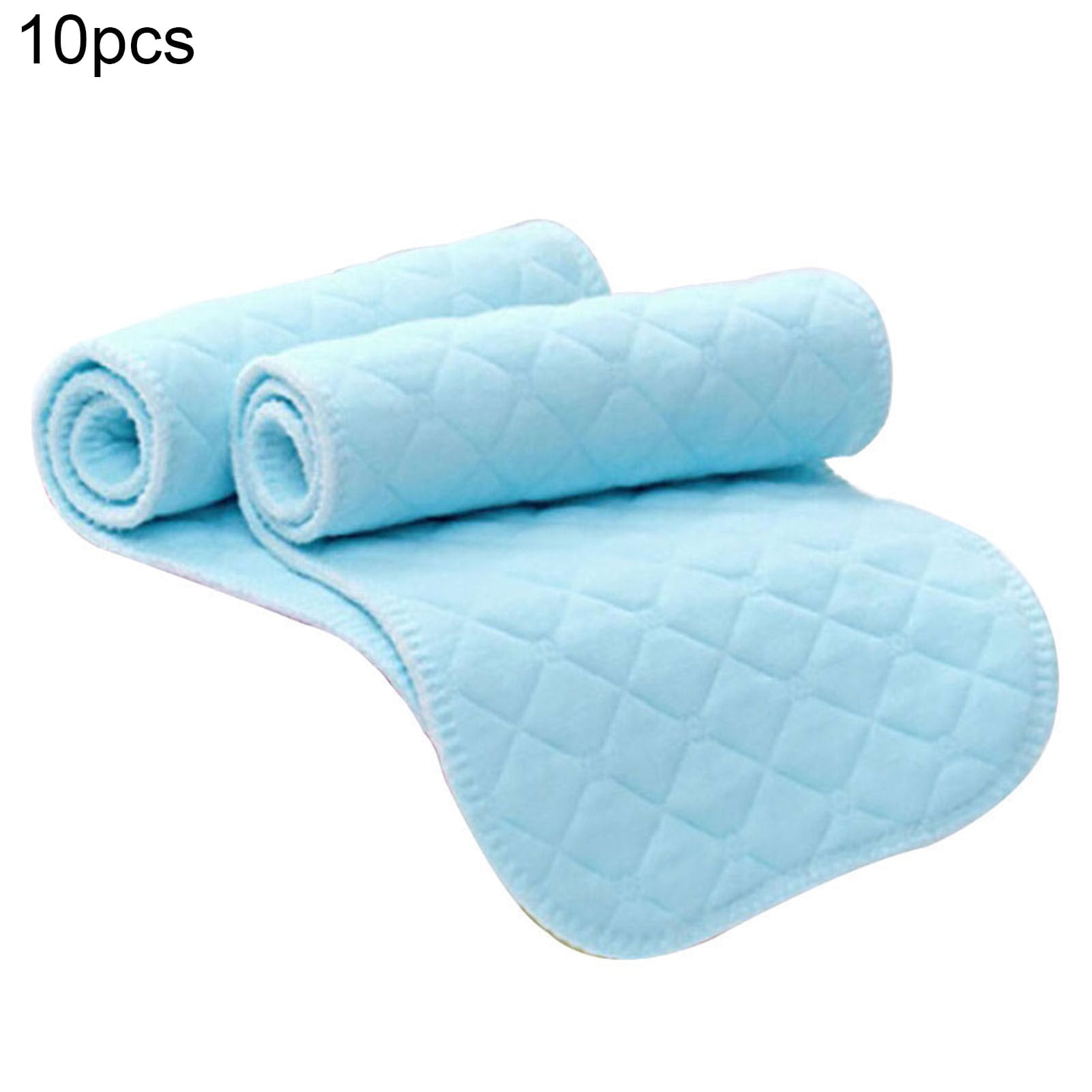 HEVIRGO 10 Pcs Napkin Reusable Three Layers Natural Cloth Diaper for ...