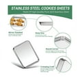 2PCS Small Stainless Steel Baking Sheets,Mini Cookie Sheets,Toaster ...