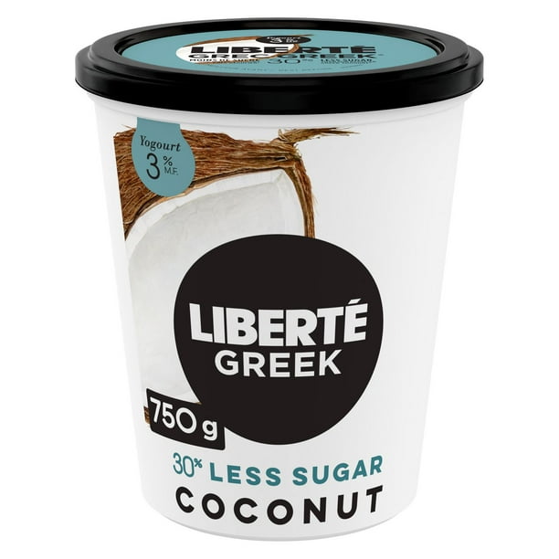 Liberté Greek 3% Low Sugar Yogurt, Coconut, High Protein, 750 g ...