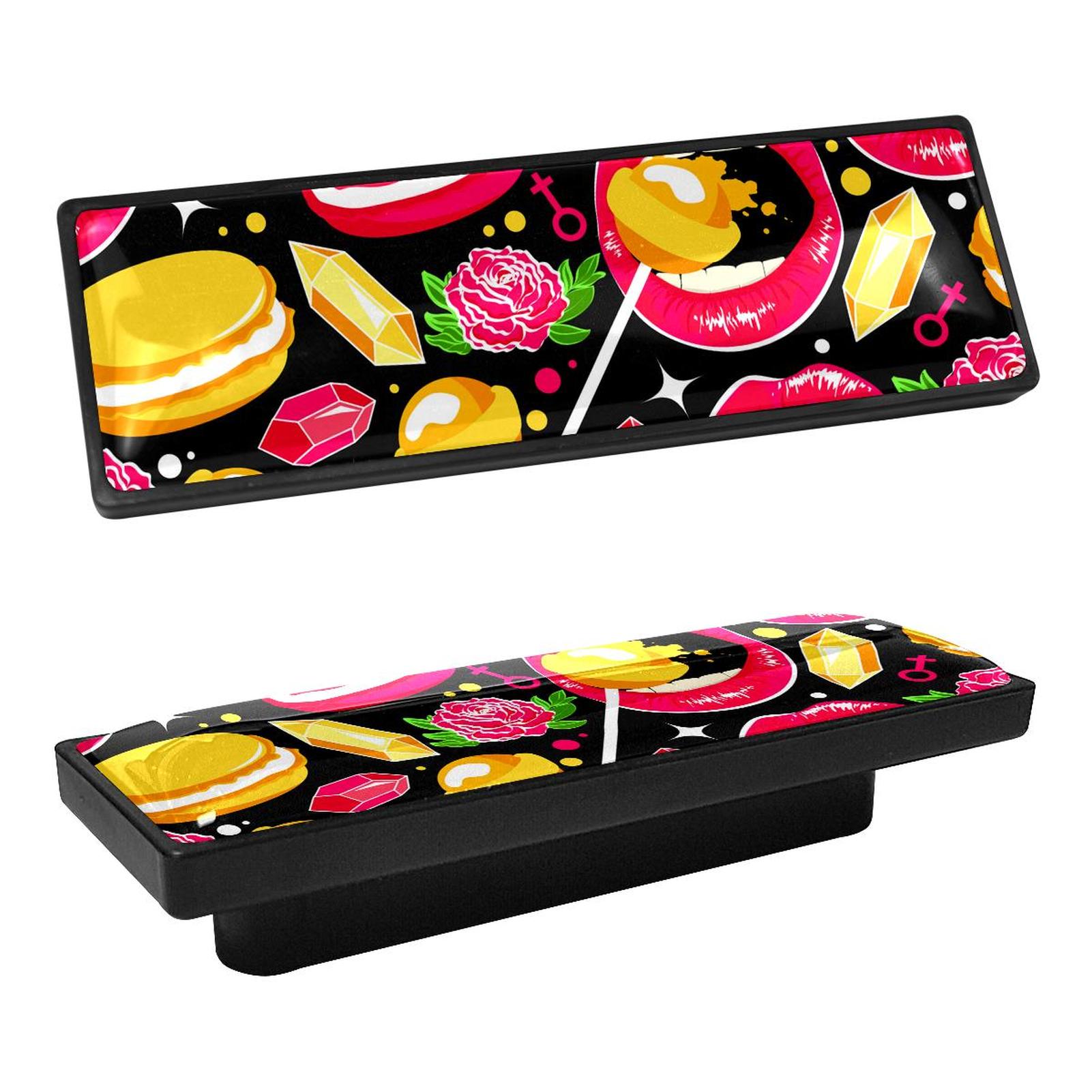 4 Pcs Rectangle Cabinet Handle Cupboard Knob Drawer Pulls Handle Candy ...