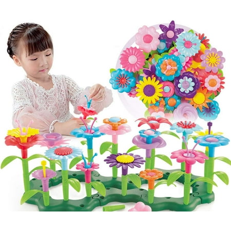 Flower Building Toy Set, Garden Building Blocks Playset for Girls Boys ...