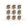 3drose, Cartoon Mouse on Ice Skates Holding Candy Cane with Hat Tiled ...