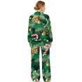 FUIALDOLG Candy Cane Pine Cone Pattern Lounge Set Drawstring Tracksuit ...