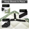 8PCS Bed Sheet Holder Straps, Adjustable Elastic Fasteners with Metal ...