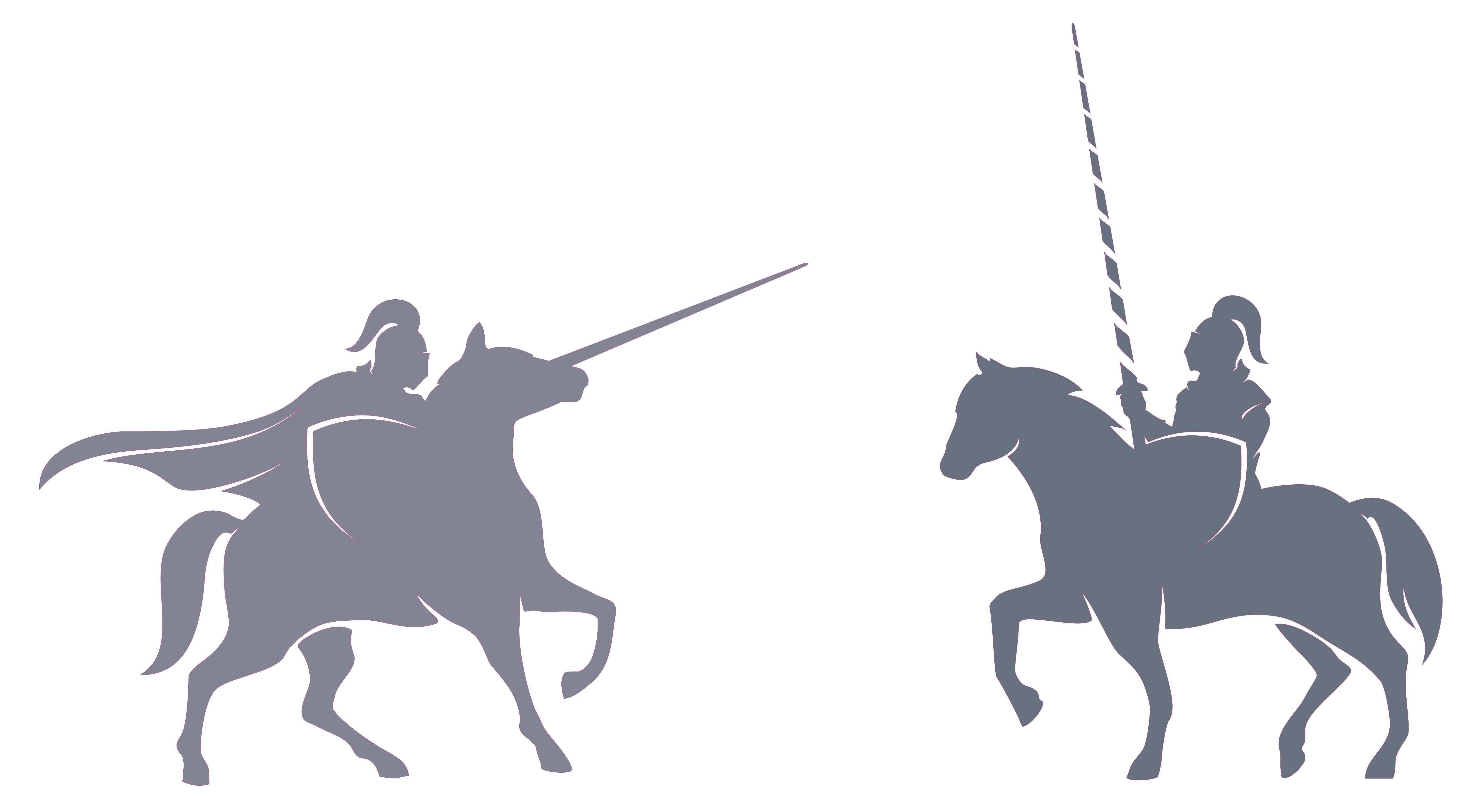 Knight with Shield and Sword on Silhouette Horses Creative Artwork ...