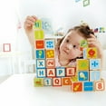 Hape Alphabet & Numbers Stacking Blocks with Pictures,26 Pieces ...