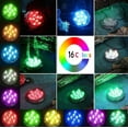 Tianherq 4 Pack 16 Colors Changing Submersible LED Lights with 4 Remote Contrllers, LEDs Pool ...