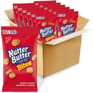 Nutter Butter Peanut Butter Sandwich Cookies, 12 Packs (4 Cookies Per ...