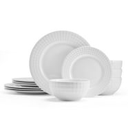 Elama Elle 18 Piece Porcelain Dinnerware Set with 2 Large Serving Bowls ...